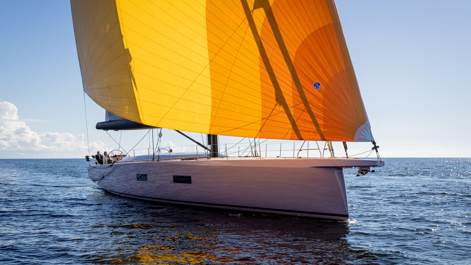 First look inside custom rosé Baltic 80 sailing yacht Emma